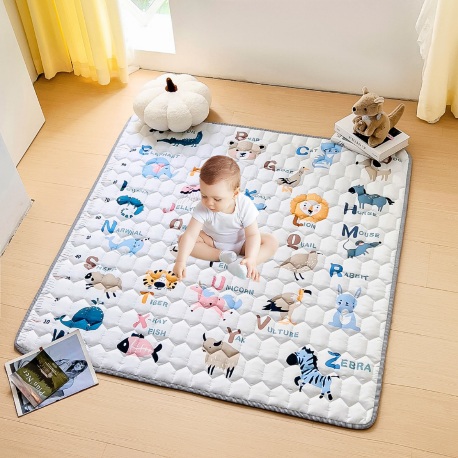 Ludolm Baby Play Mat for Floor - 50x50 inches Kids Foldable Playmat for ...