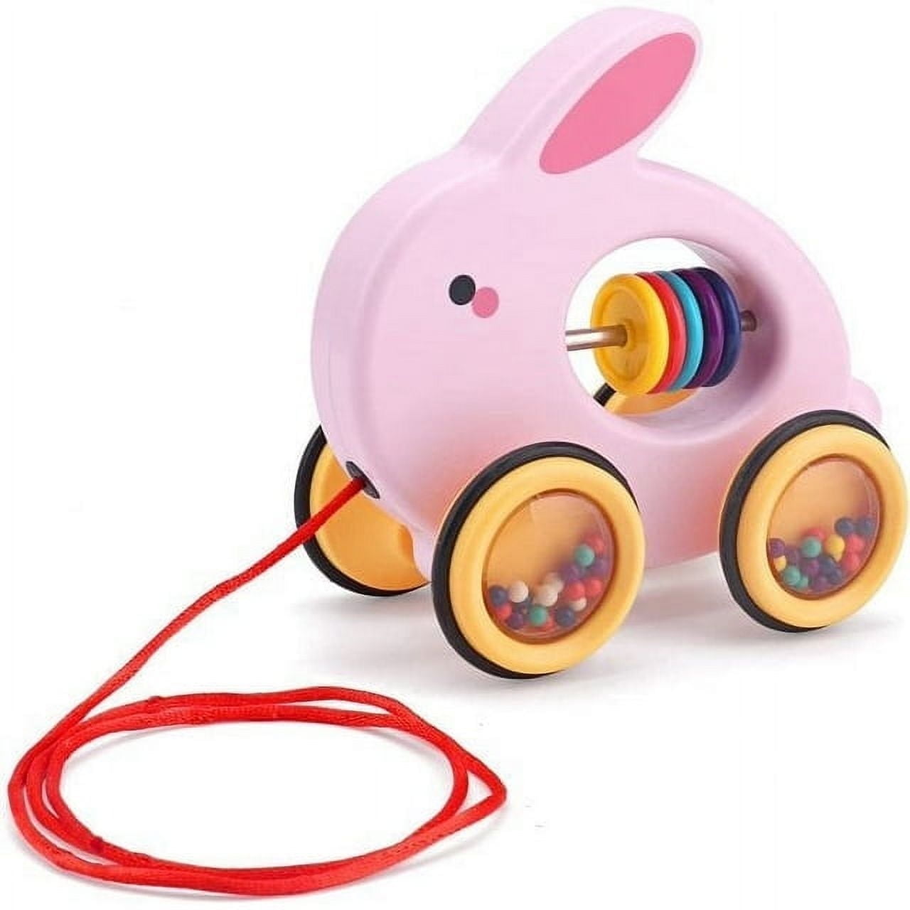Ludolm Pull Along Rolling Animal Toy- 12 Months and Up Push & Pull Toys ...
