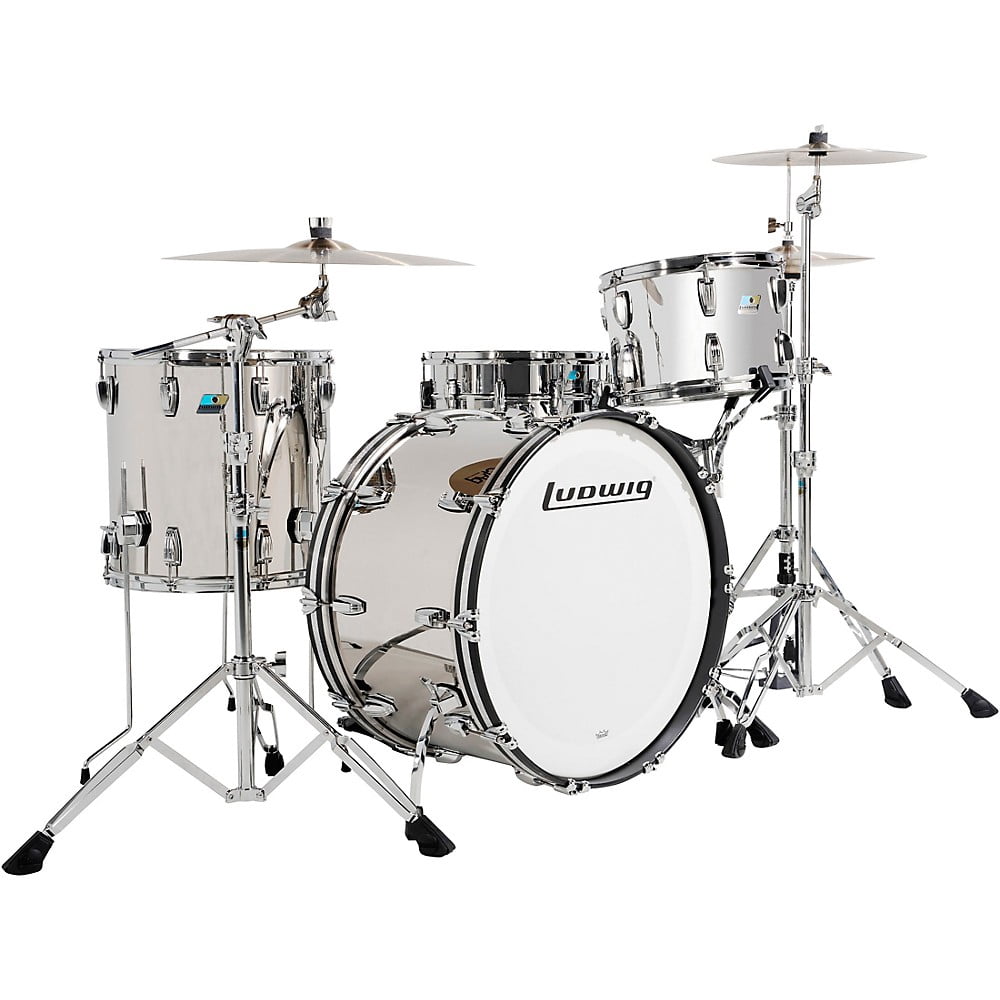 Ludwig 50th Anniversary Stainless Steel Pro Beat 3-Piece Drum Shell ...