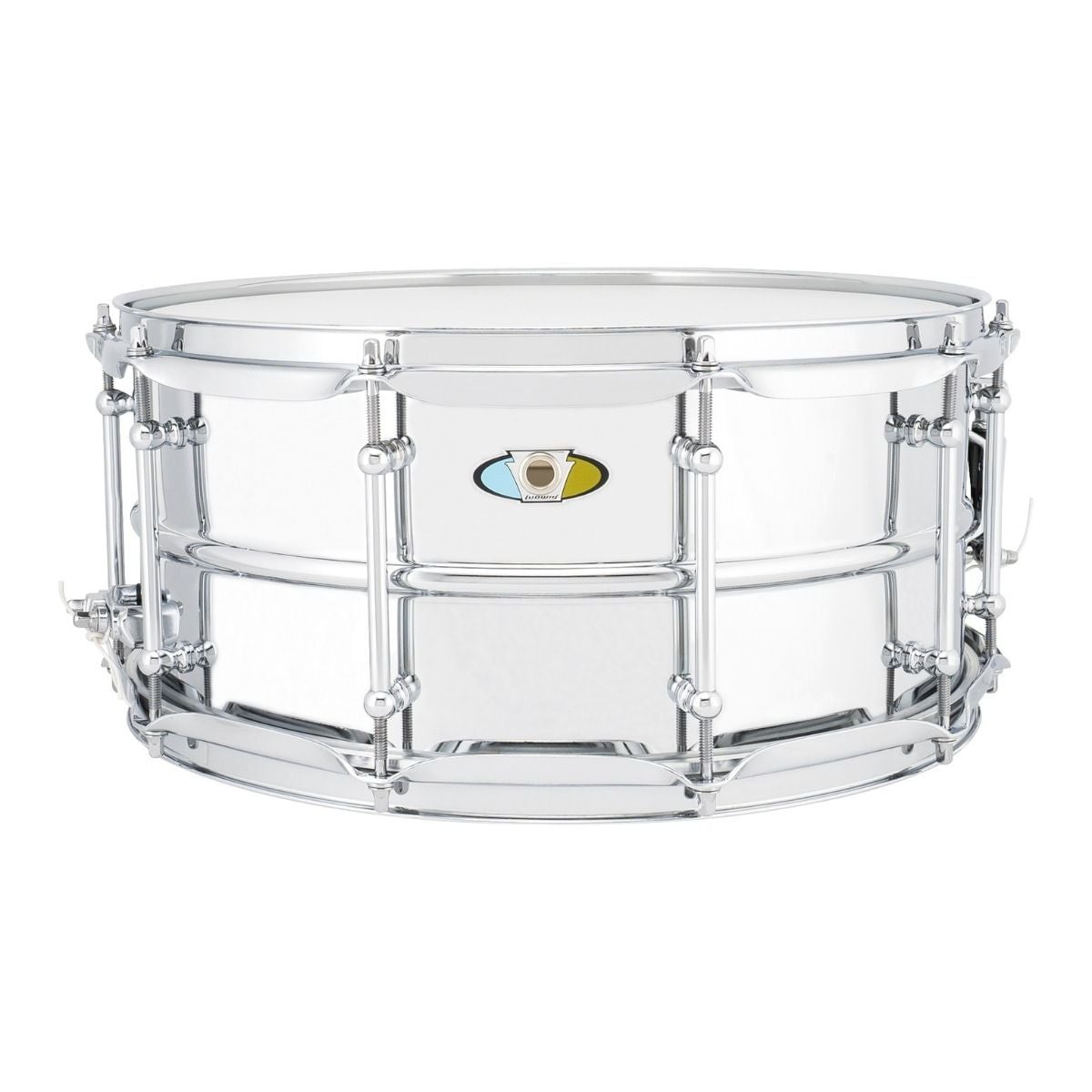 Ludwig Supralite 6.5x14" Steel Snare Drum with P88I Throw Off and 2.3mm ...