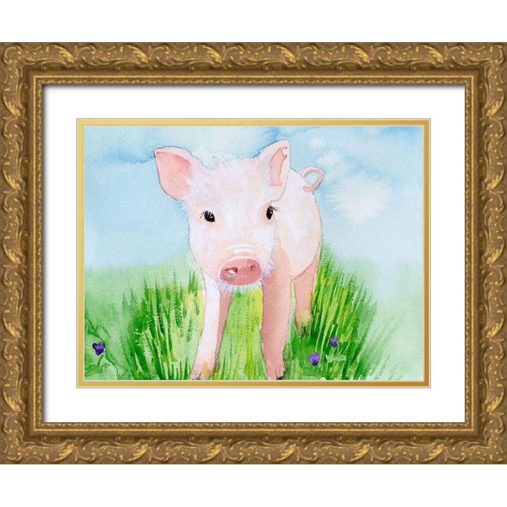 Ludwig, Alicia 14x12 Gold Ornate Wood Framed with Double Matting Museum ...