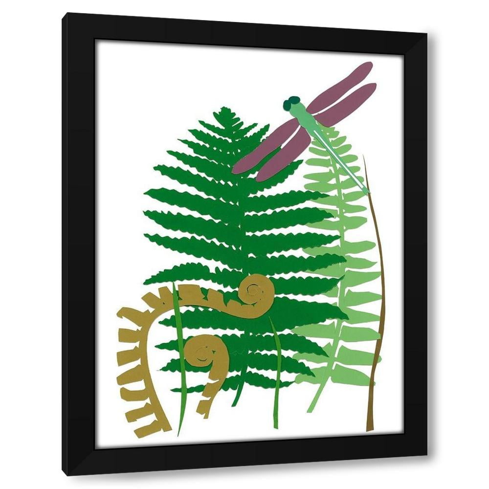 Alicia Ludwig 15x18 Black Modern Wood Framed Wall Art Titled - Fern ...