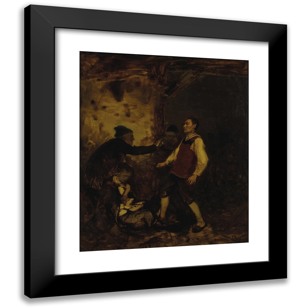 Ludwig Kraus 12x14 Black Modern Framed Museum Art Print Titled - Death of a Gentleman (circa ...
