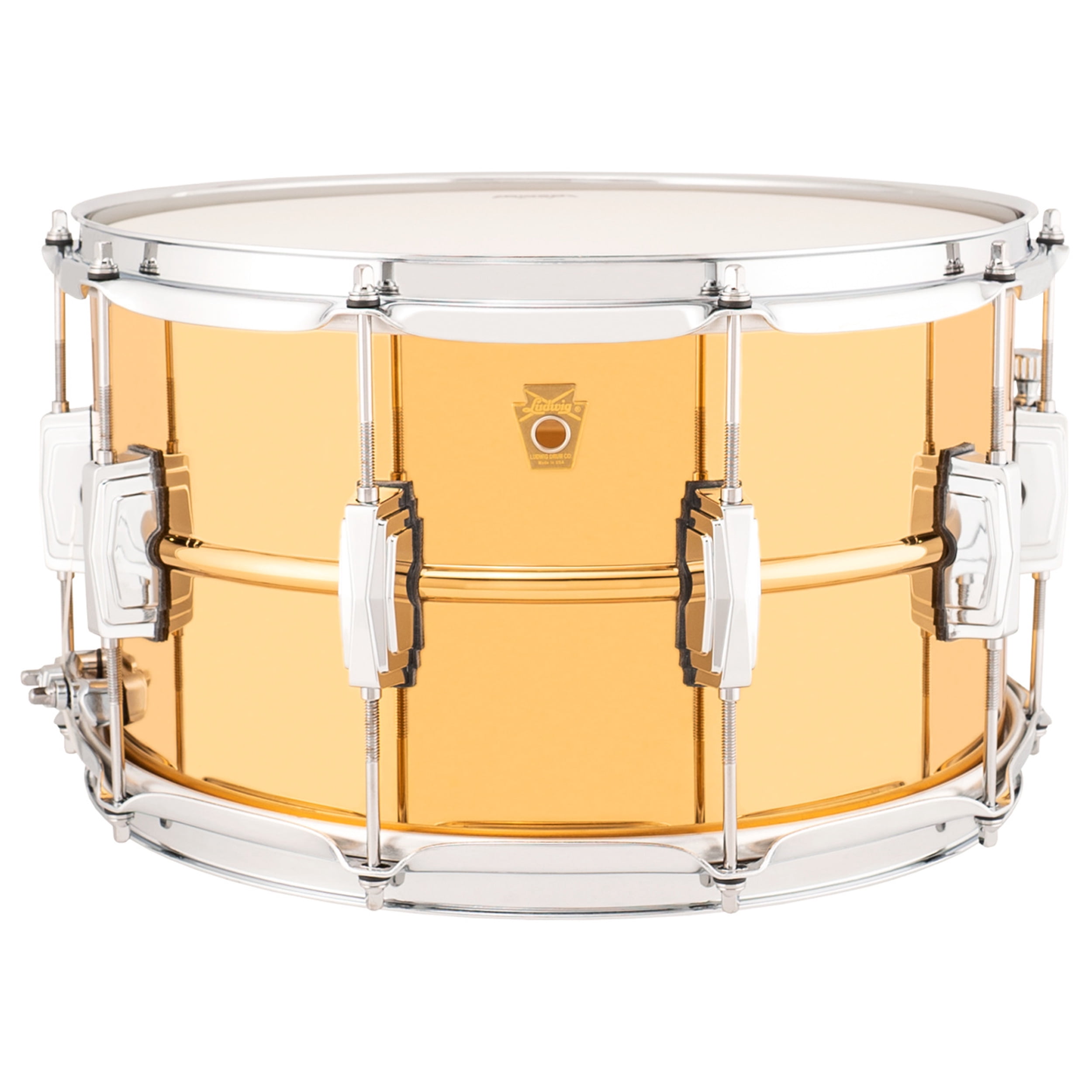 Ludwig LB508 Bronze Phonic 8x14 Smooth Polished Shell, Imperial Lugs ...