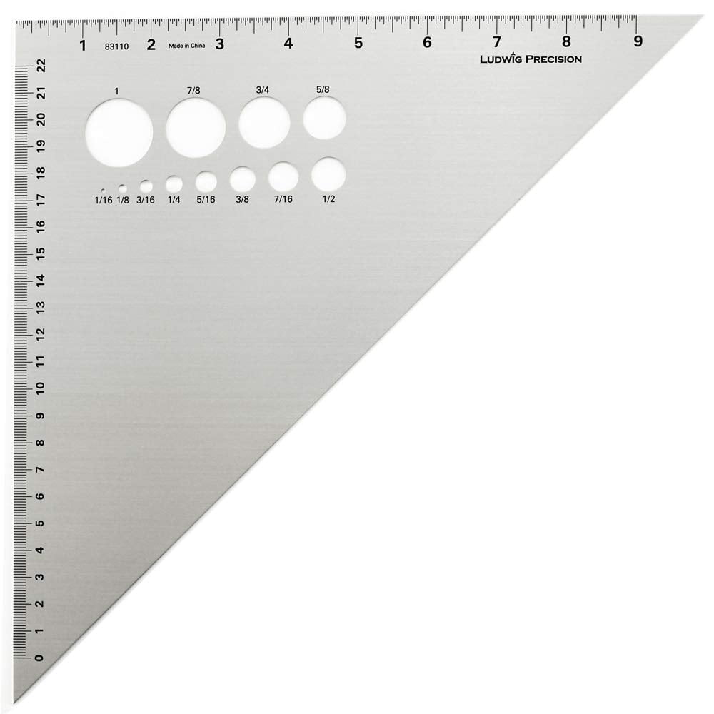 Ludwig Precision 10" 45-90-Degree Aluminum Drafting Triangle, 83110 ...