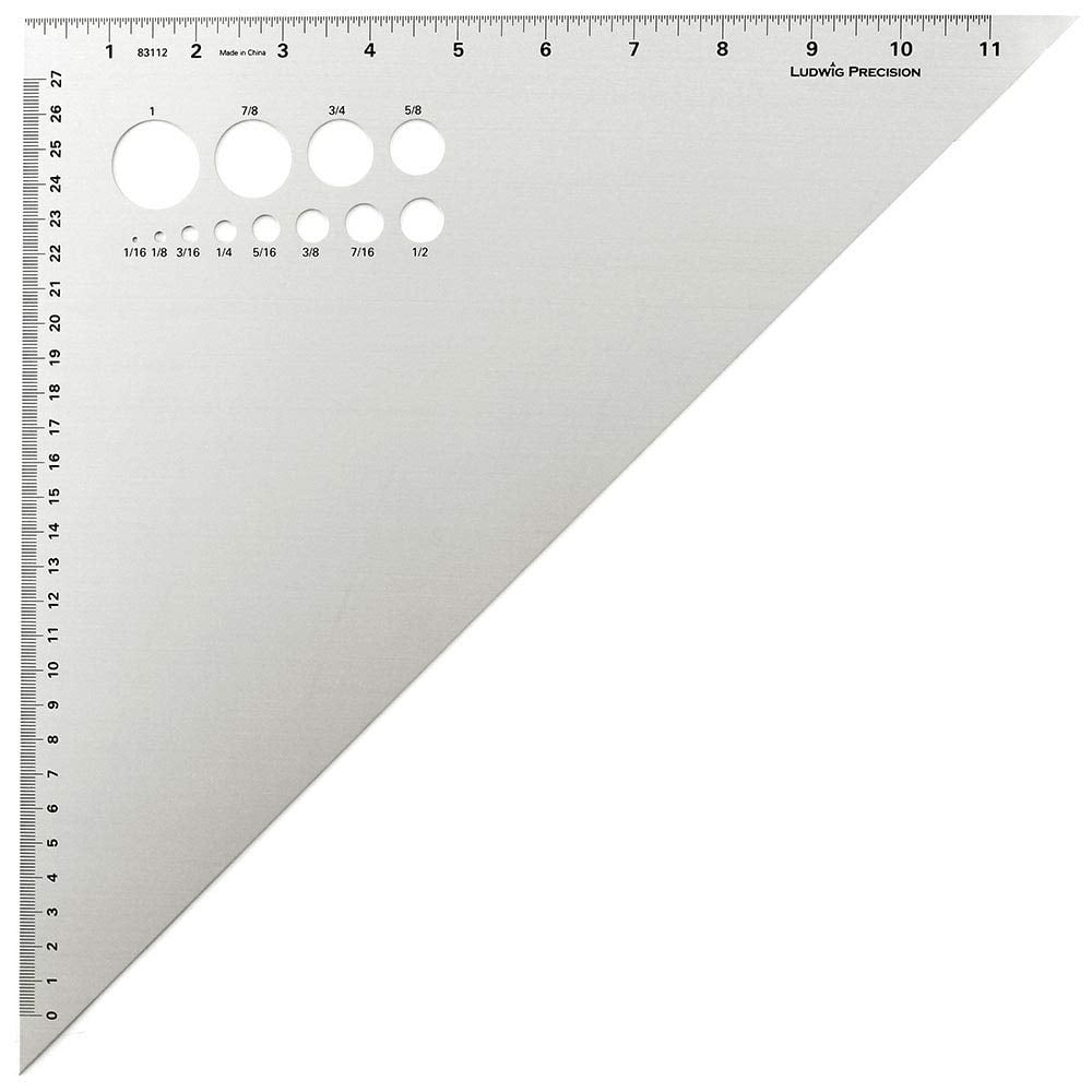 Ludwig Precision 12" 45-90-Degree Aluminum Drafting Triangle, 83112 ...