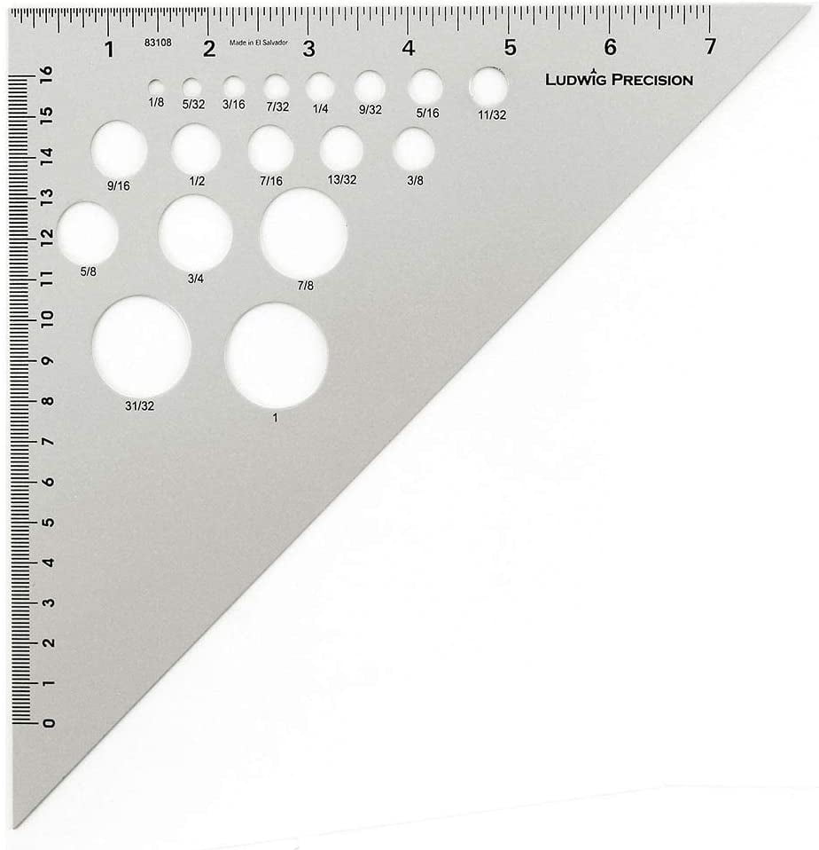 Ludwig Precision 8" 45-90-Degree Aluminum Drafting Triangle, 83108 ...