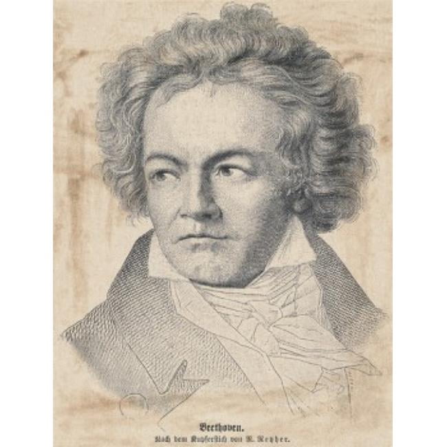 Ludwig Van Beethoven German Composer - 1770-1827 Artist Unknown Poster ...