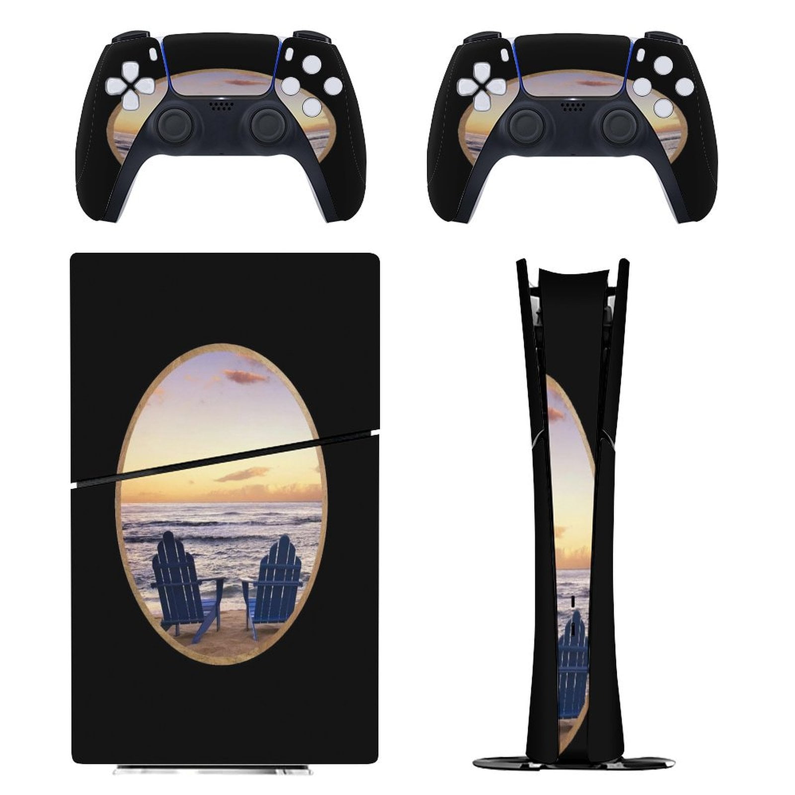 Lue Beach Chairs PS5/PS5 Pro/PS5 Slim Digital Disc Skin Sticker For ...