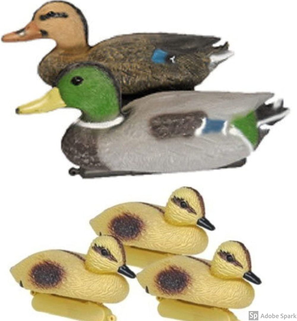 LueInJoy Floating Duck Decoy Family Pack, Contains One Male Mallard ...