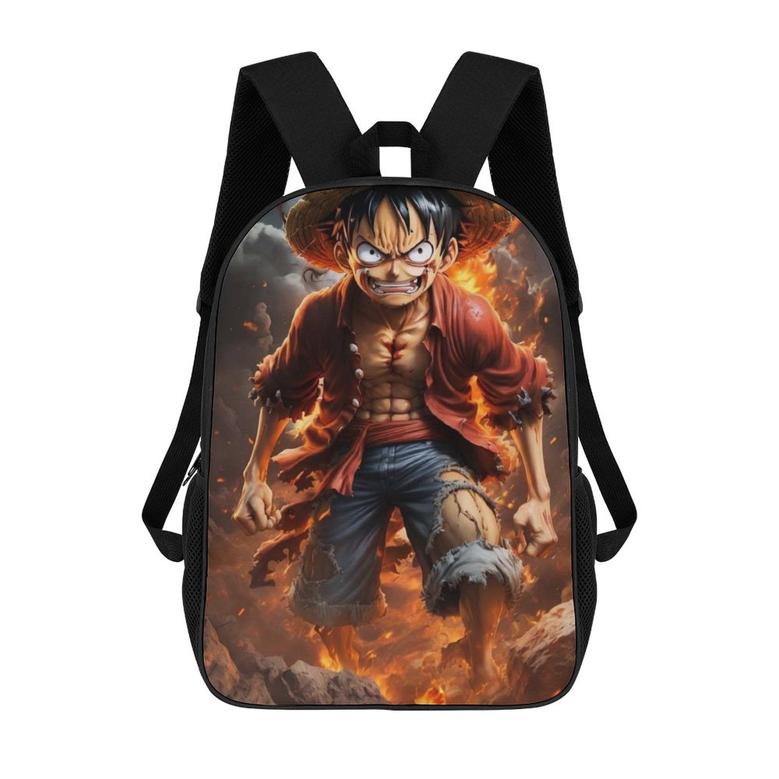 Luffy Fiery Anime Power Backpacks for Backpack for Bookbag - Walmart.com
