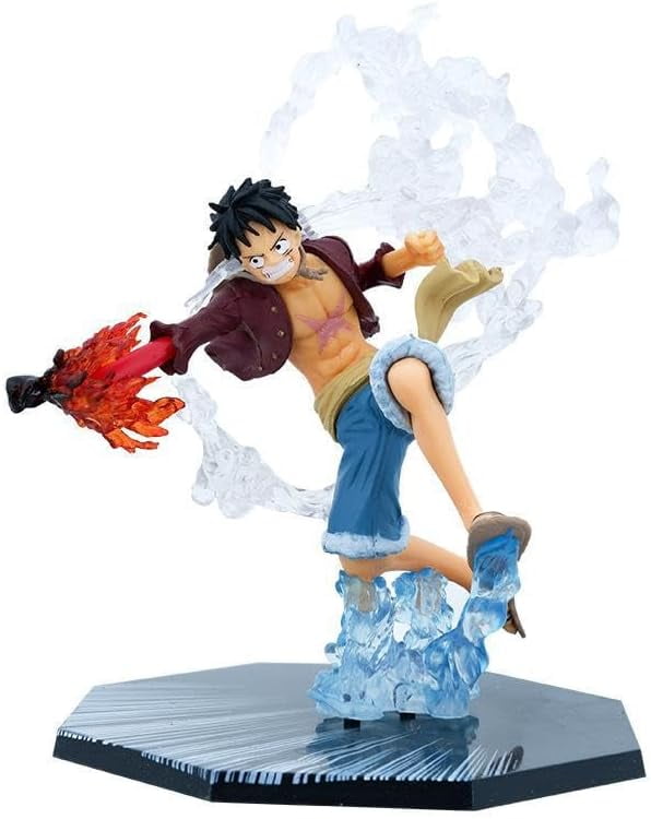Luffy Figure, Fighting Fire Fist Gun Luffy Figurine 18cm/7.1inch PVC ...