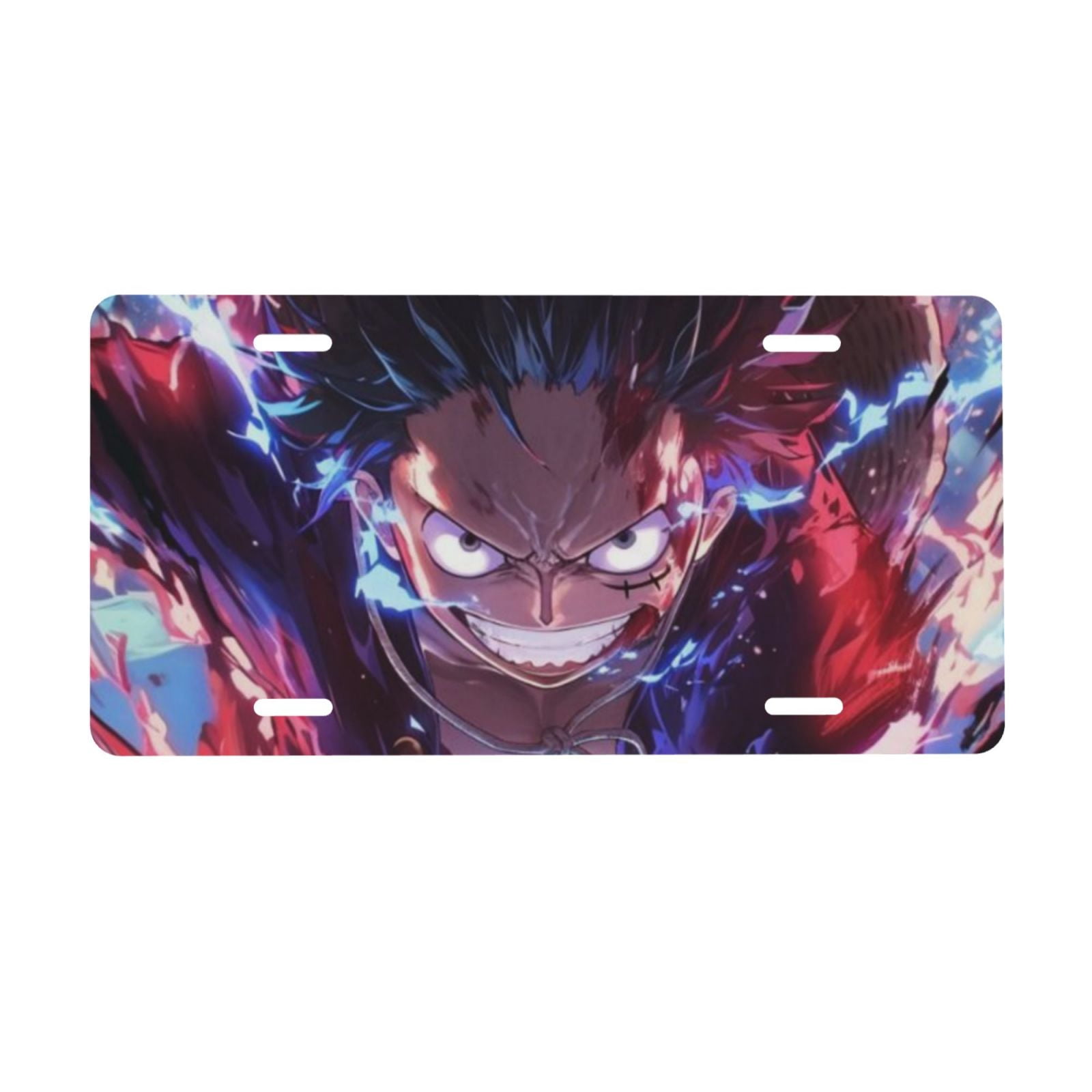 Luffy License Plate, Car Front License Plates With 4 Holes, Metal Car ...