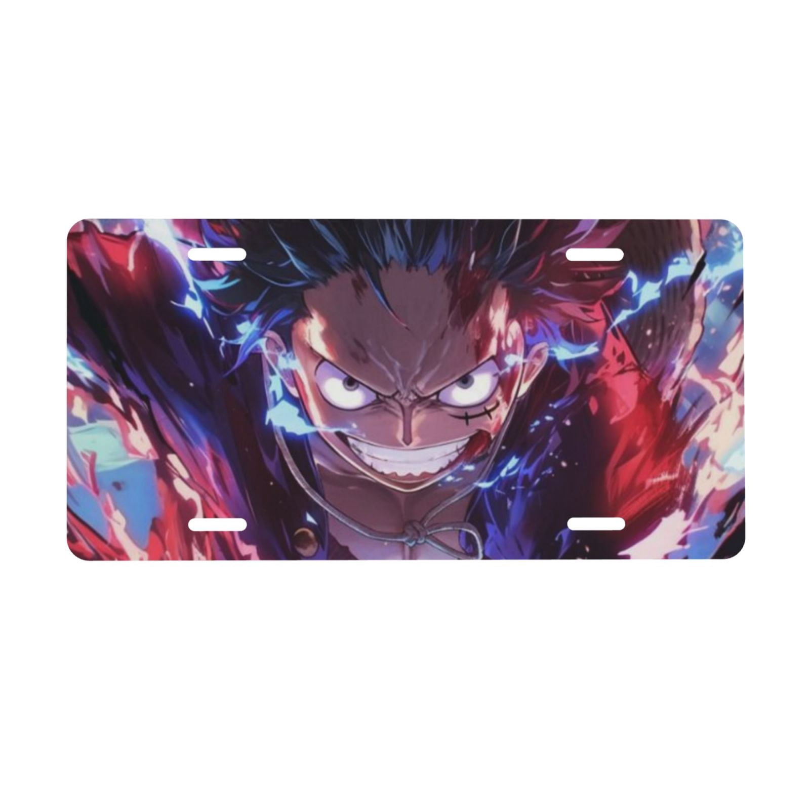 Luffy License Plate, Car Front License Plates With 4 Holes, Metal Car ...