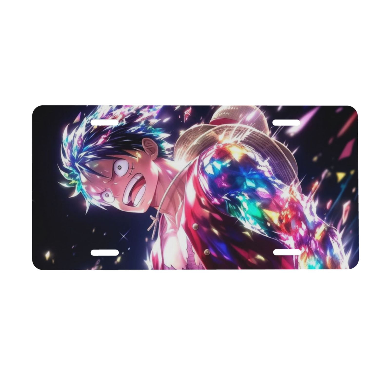Luffy License Plate, Car Front License Plates With 4 Holes, Metal Car ...