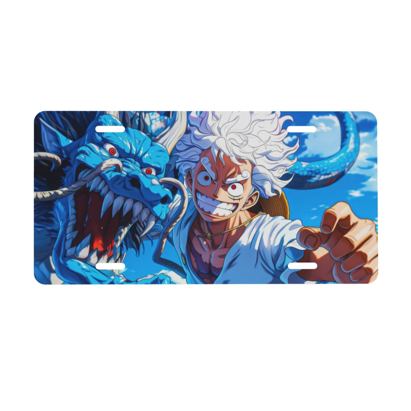 Luffy License Plate, Car Front License Plates With 4 Holes, Metal Car ...