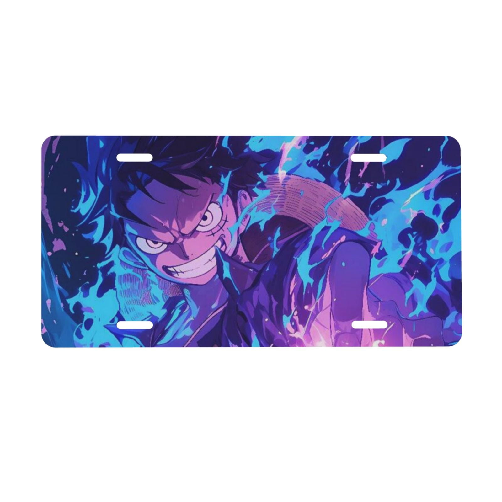 Luffy License Plate, Car Front License Plates With 4 Holes, Metal Car ...