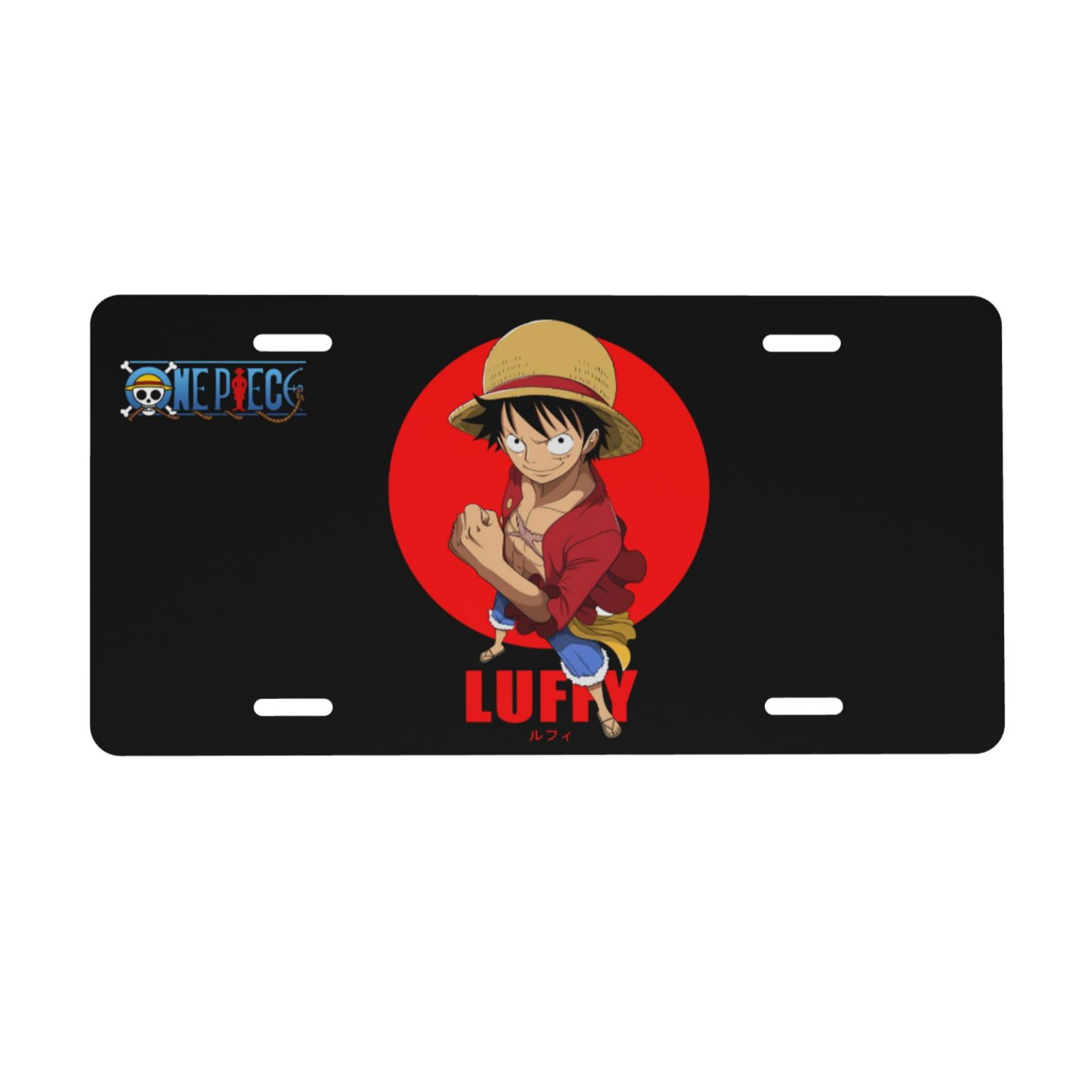Luffy One Piece License Plate, Car Front License Plates With 4 Holes ...