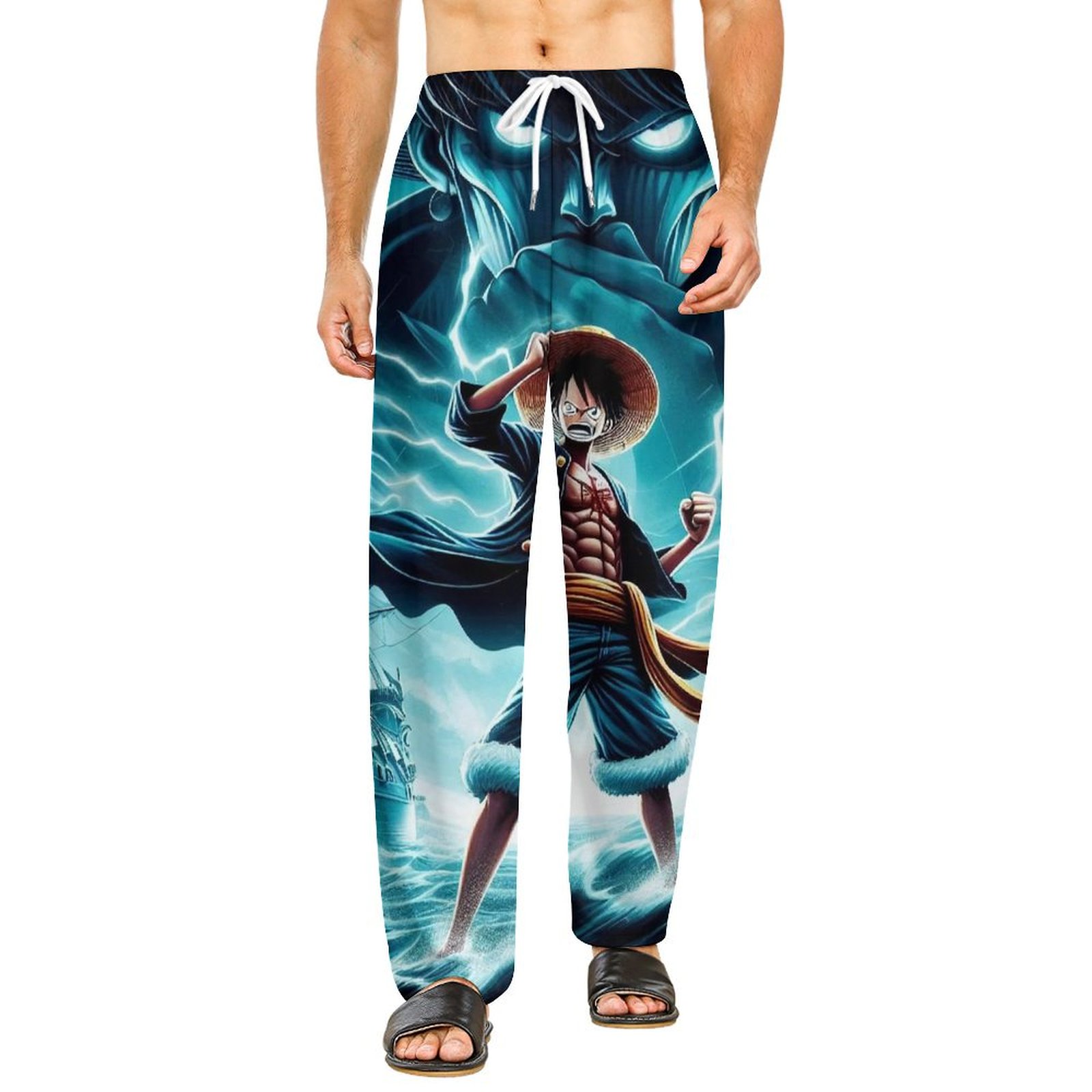 Luffy Pajama Pants for Men Women Funny All Over Print Adult Couple ...