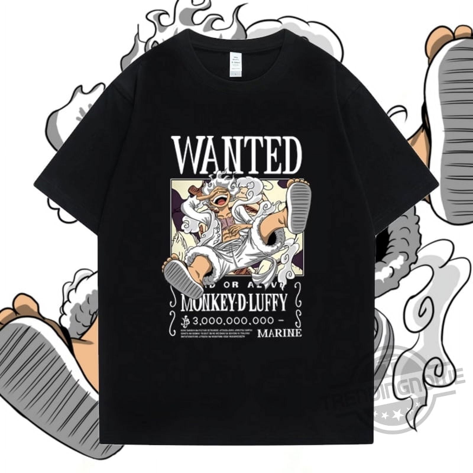 Luffy Wanted Poster Shirt Luffy Gear 5 Sun God Nika Shirt - Walmart.com