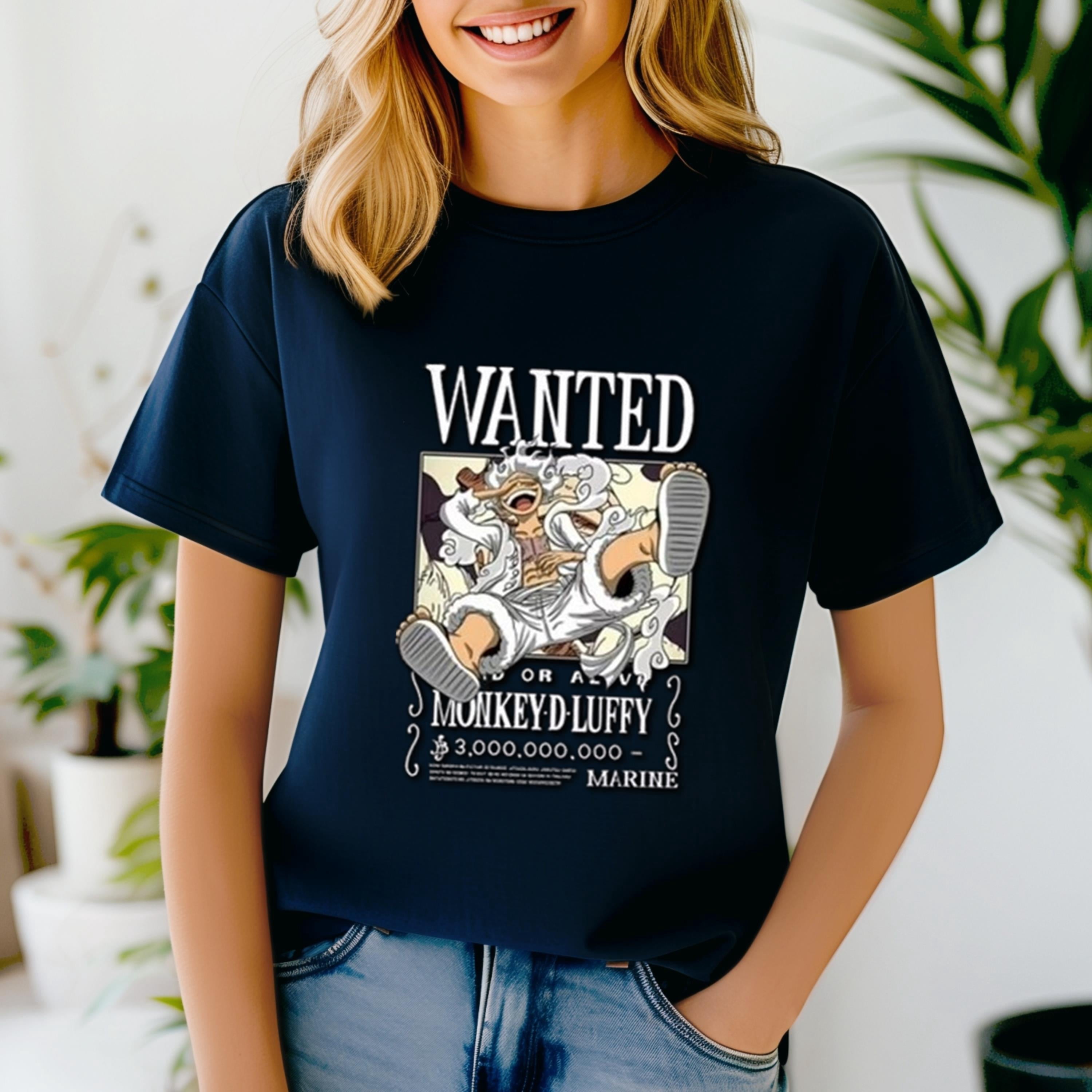 Luffy Wanted Poster Shirt Luffy Gear 5 Sun God Nika Shirt - Walmart.com