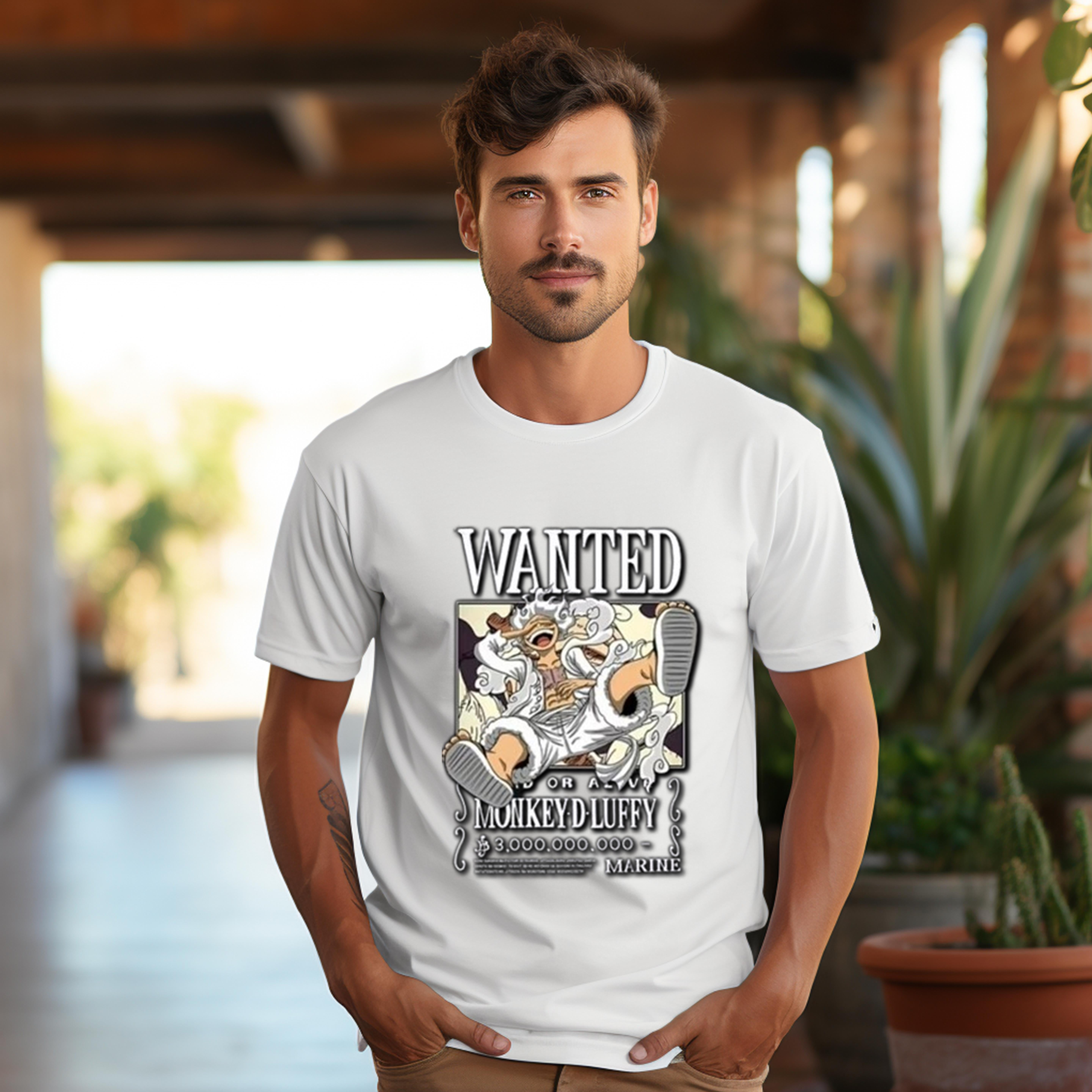 Luffy Wanted Poster Shirt Luffy Gear 5 Sun God Nika Shirt - Walmart.com