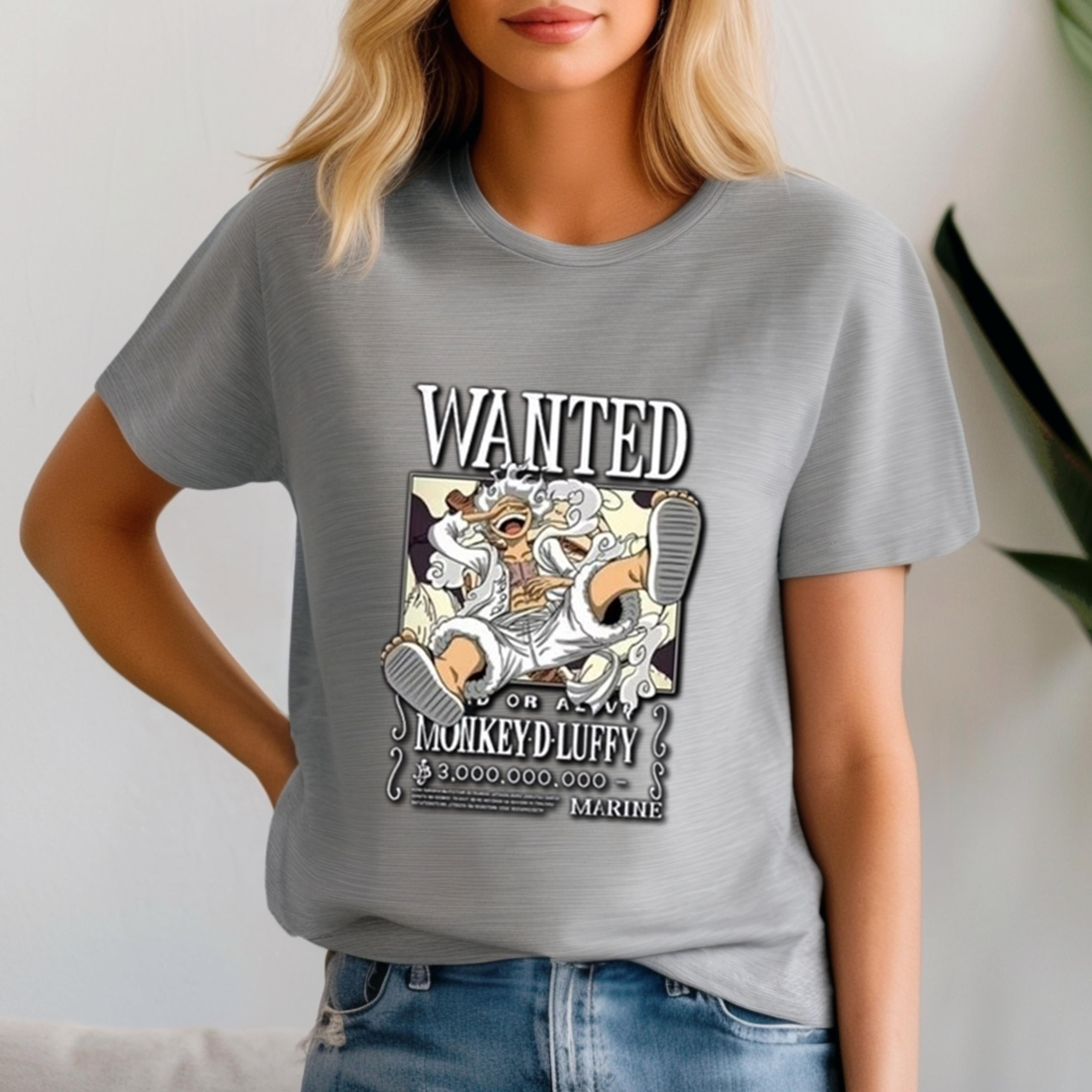 Luffy Wanted Poster Shirt Luffy Gear 5 Sun God Nika Shirt - Walmart.com