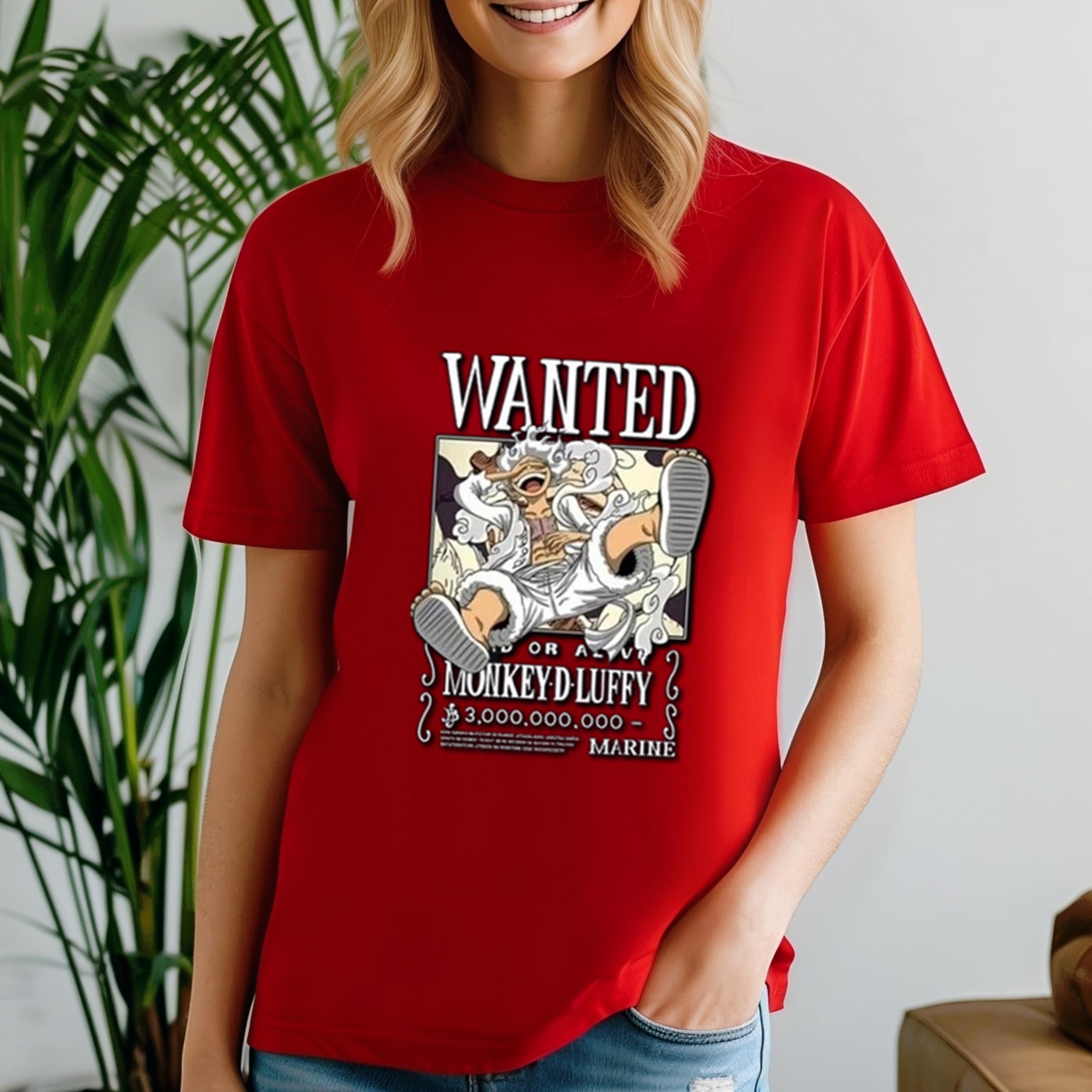 Luffy Wanted Poster Shirt Luffy Gear 5 Sun God Nika Shirt - Walmart.com