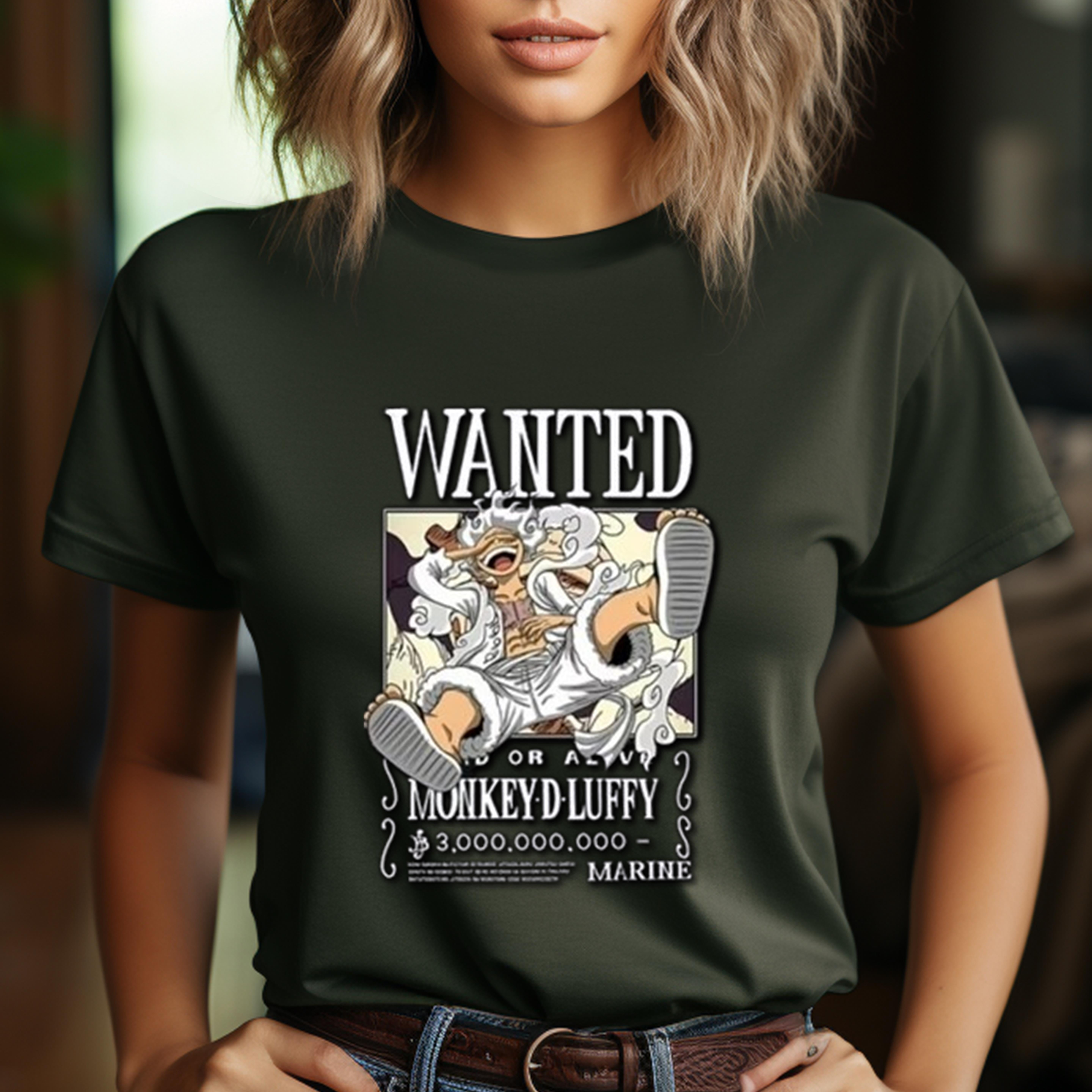 Luffy Wanted Poster Shirt Luffy Gear 5 Sun God Nika Shirt - Walmart.com
