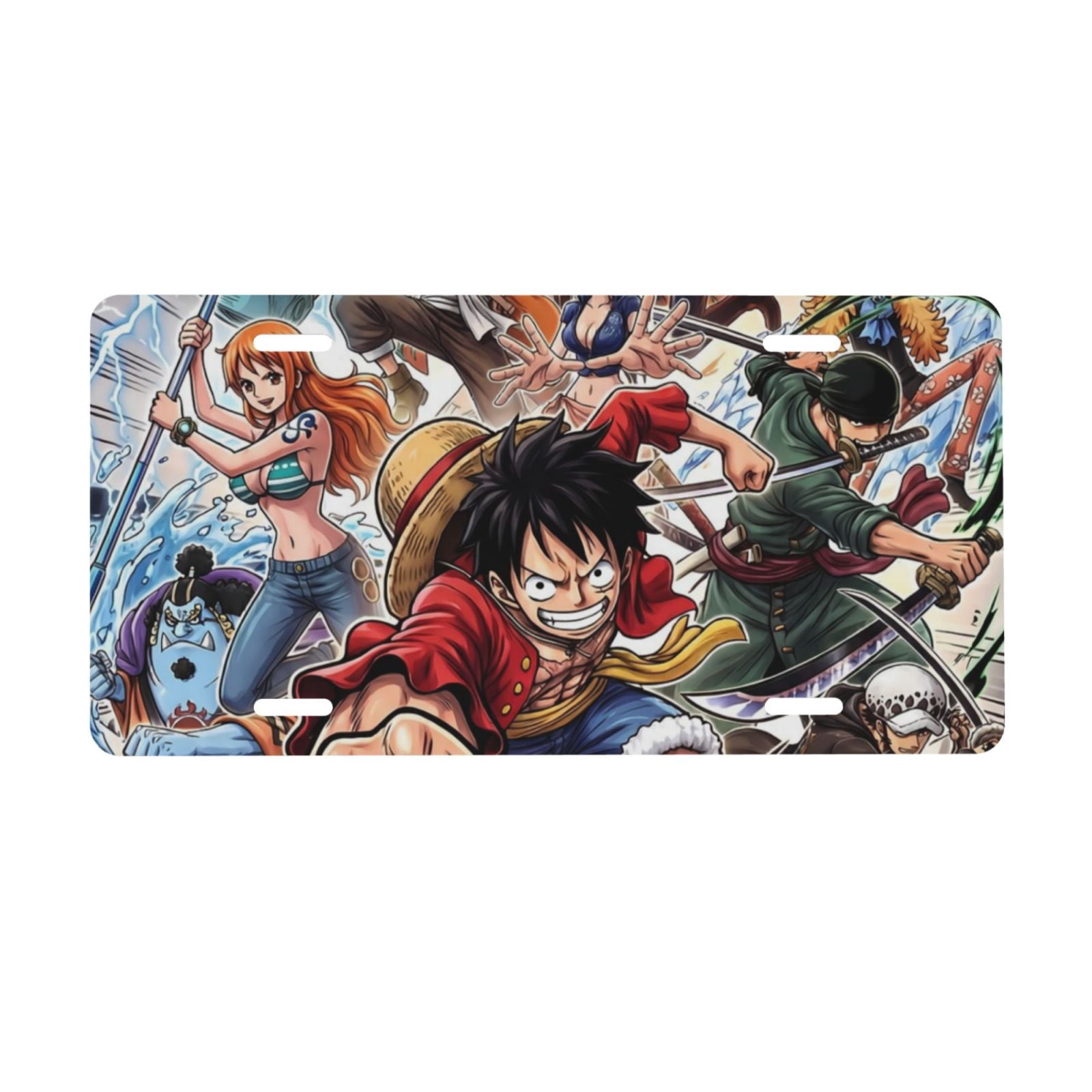 Luffy Zoro Sanji Nami License Plate, Car Front License Plates With 4 ...
