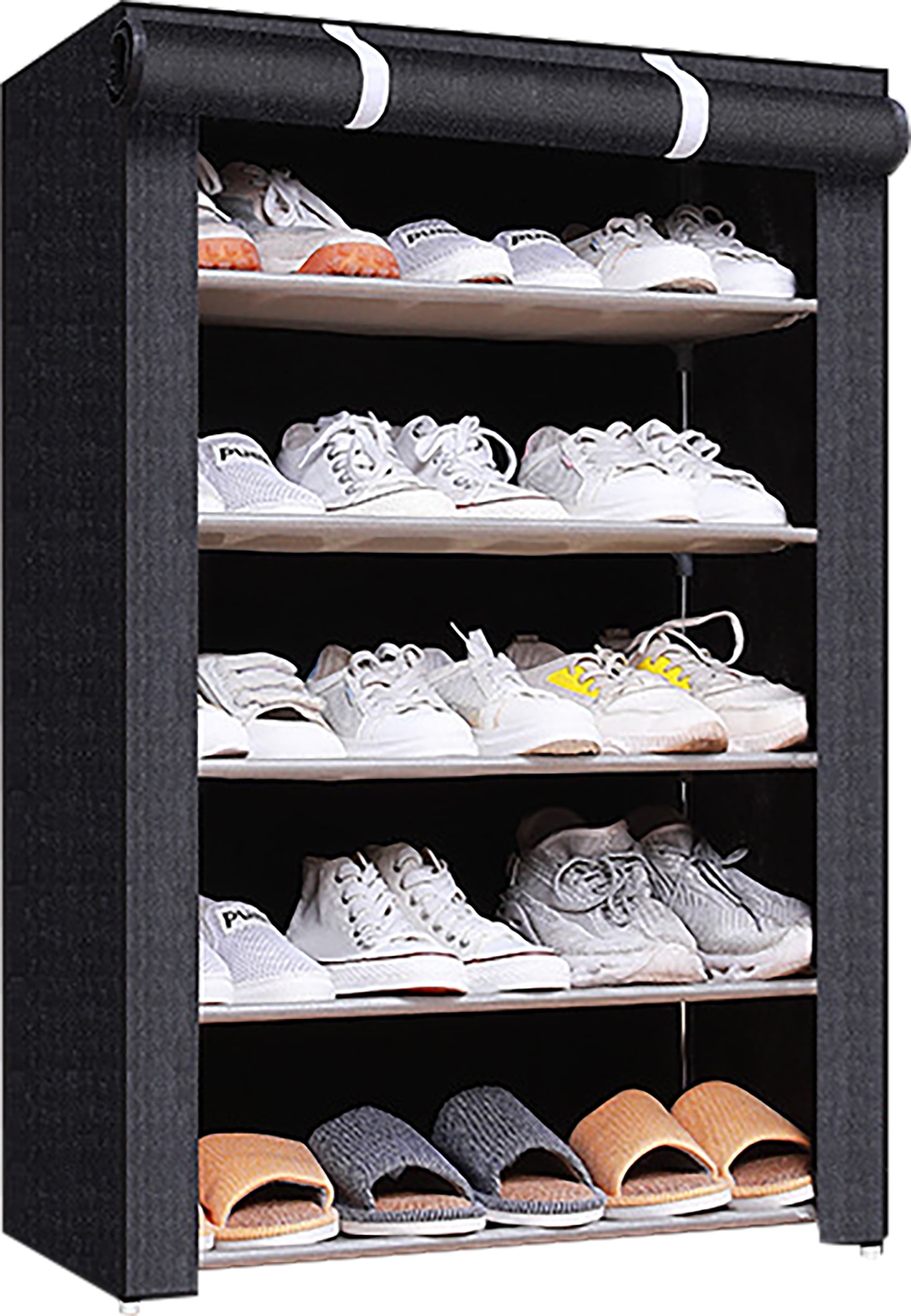 Lufia Shoe Rack, 6 Tier Shoe Organizer with Nonwoven Fabric Cover, Shoe ...
