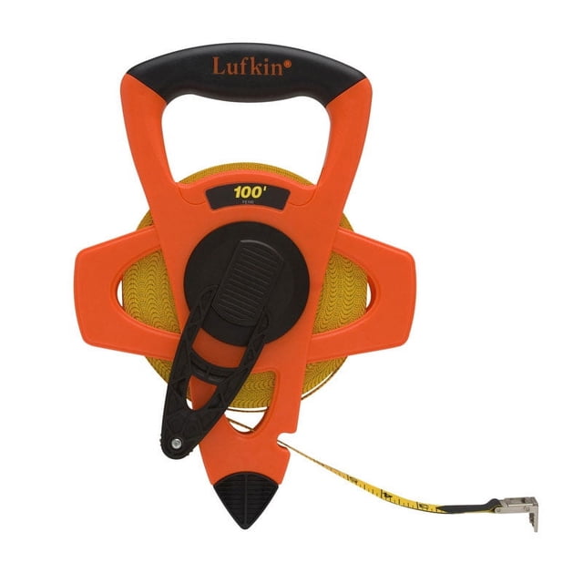 Lufkin 100 ft. L x 0.5 in. W Reel Rewind Tape Measure Orange 1 pk ...
