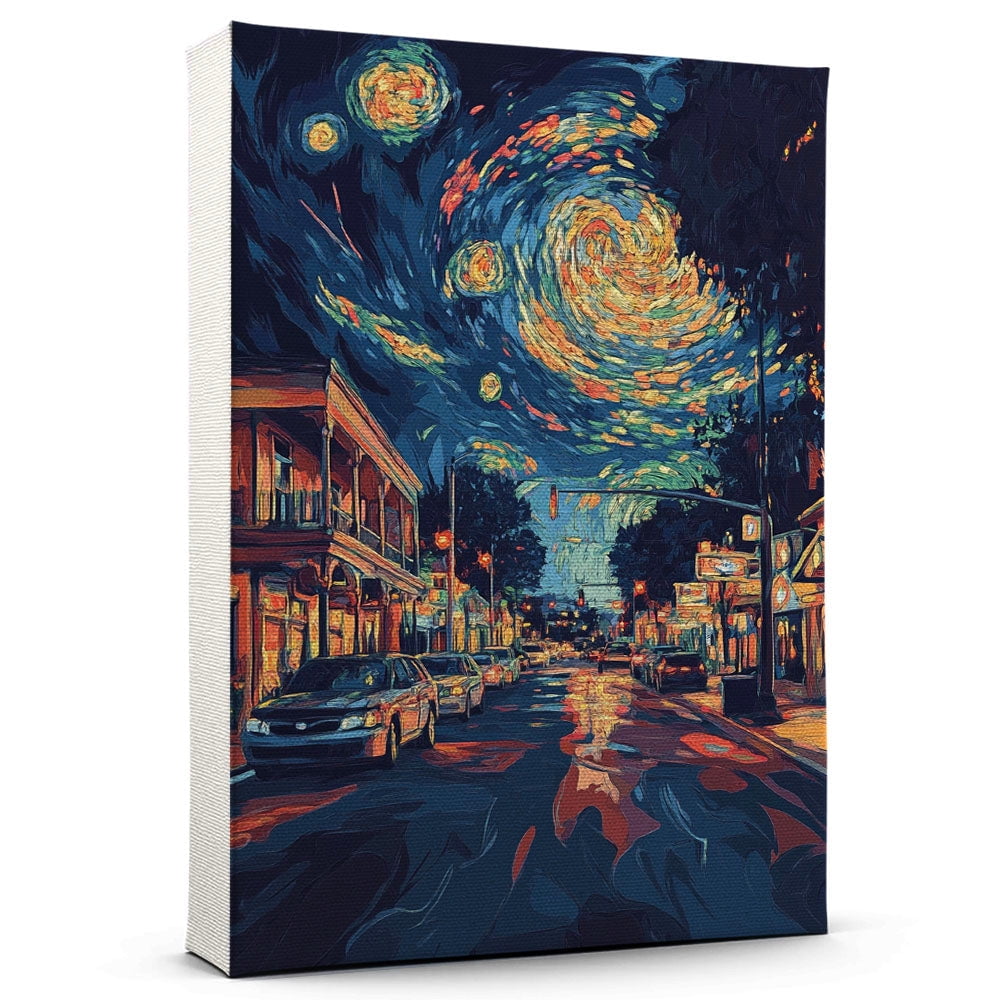 Lufkins Travel Canvas Prints, Texas Starry Night Travel decor, Lufkins ...