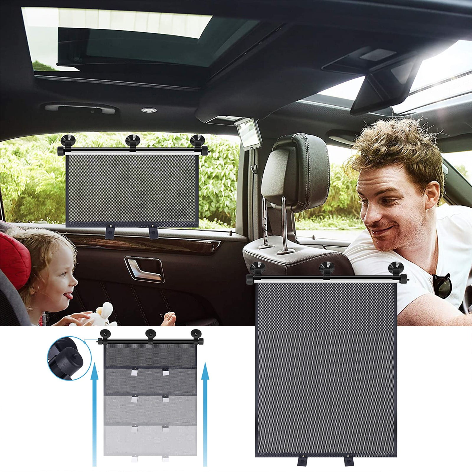 Lufly Car Window Shades For Side Window, Car Window Shade For Child ...