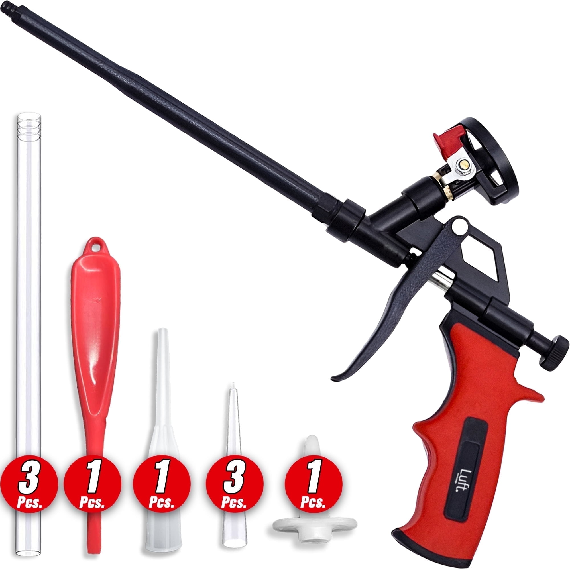 Luft Professional Expanding Foam Spray Gun (1 Insulation Gun + 9 ...
