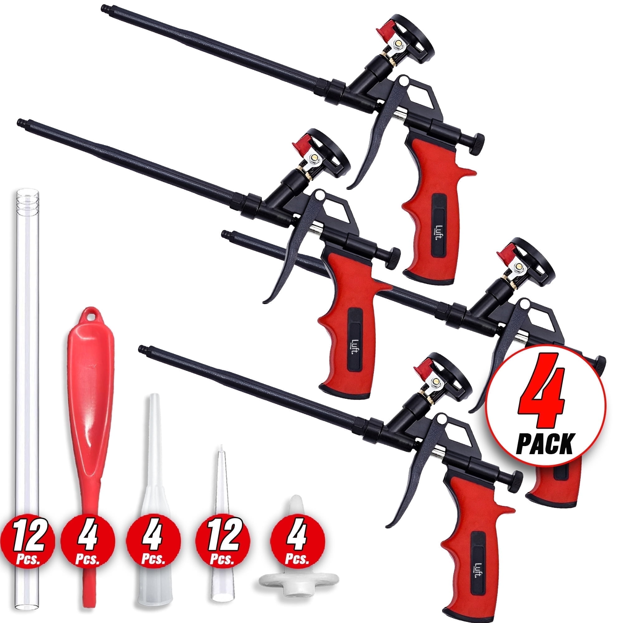 Luft Professional Expanding Foam Spray Gun (12 Insulation Guns + 36 ...