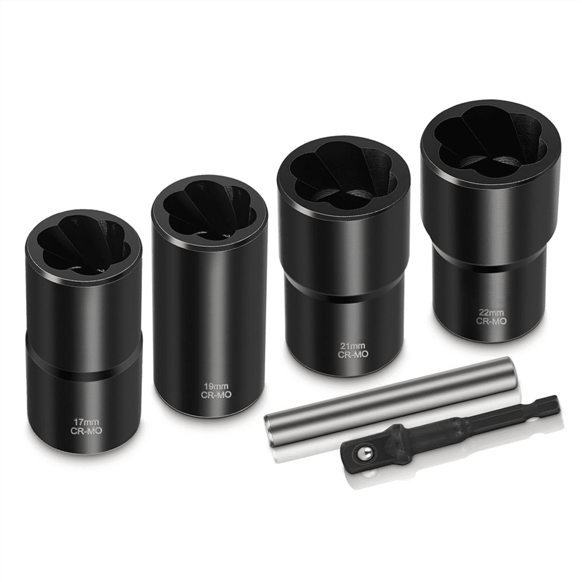 Lug Nut Remover Tool, 6 Piece Lug Nut Extractor Set 1/2 Inch Drive ...