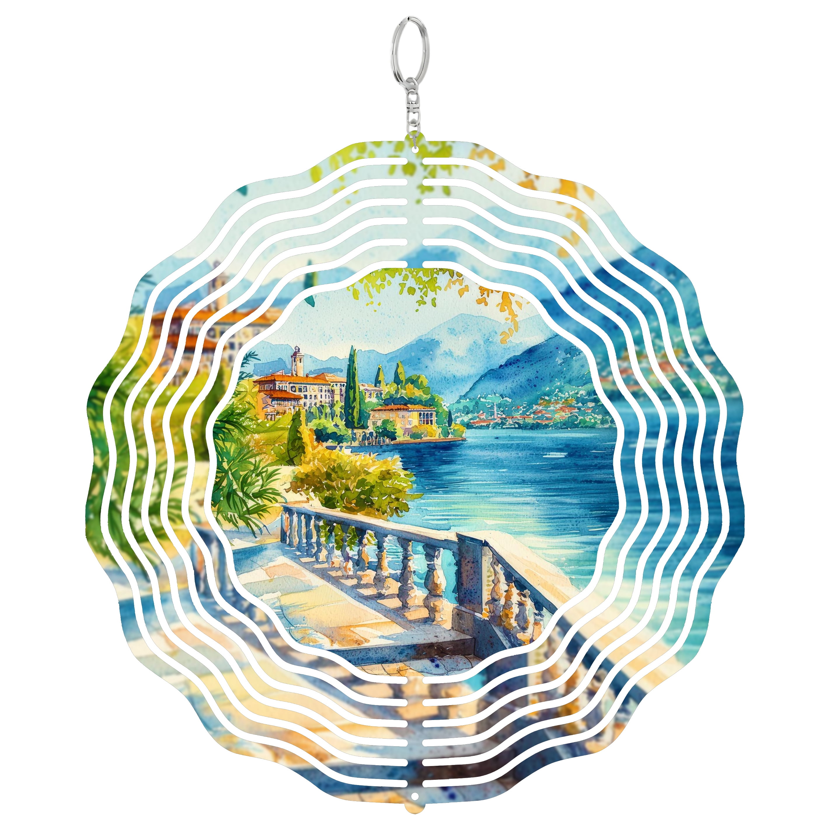 Lugano Lake City 3D Wind Spinner Swiss Ticino Kinetic Art - Walmart.com