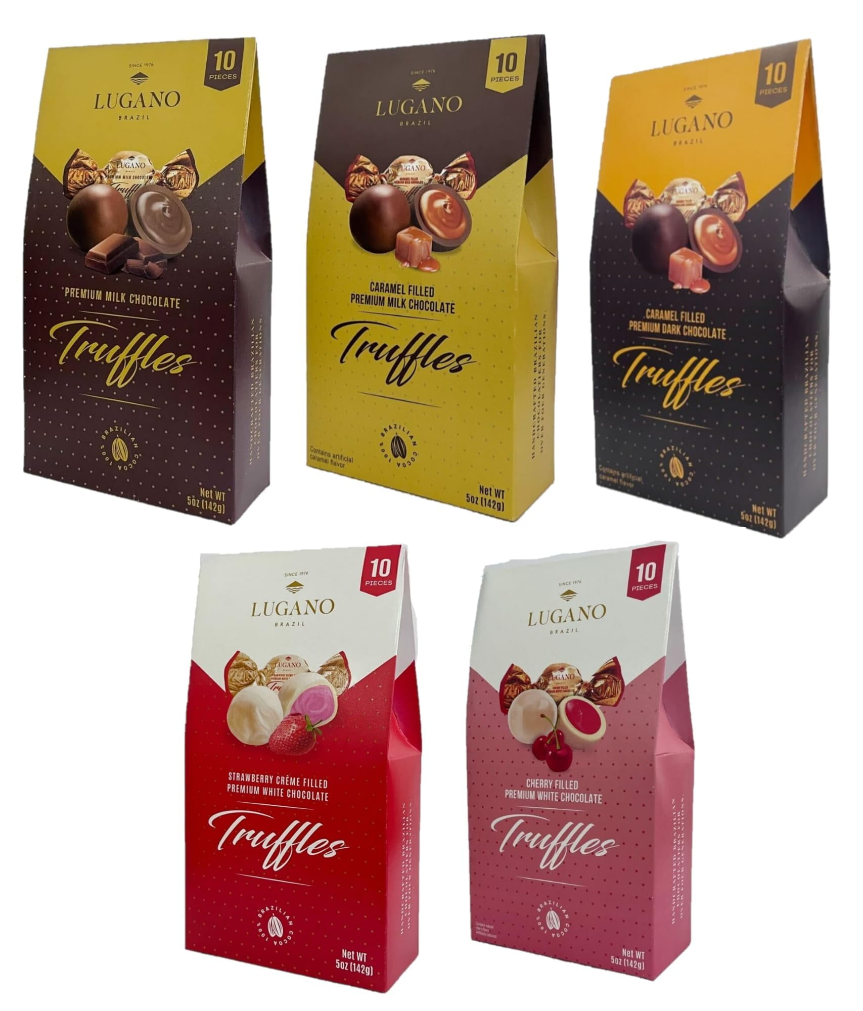 Lugano Premium Truffles Variety MFF30 Pack of 5 - One Box of Each ...