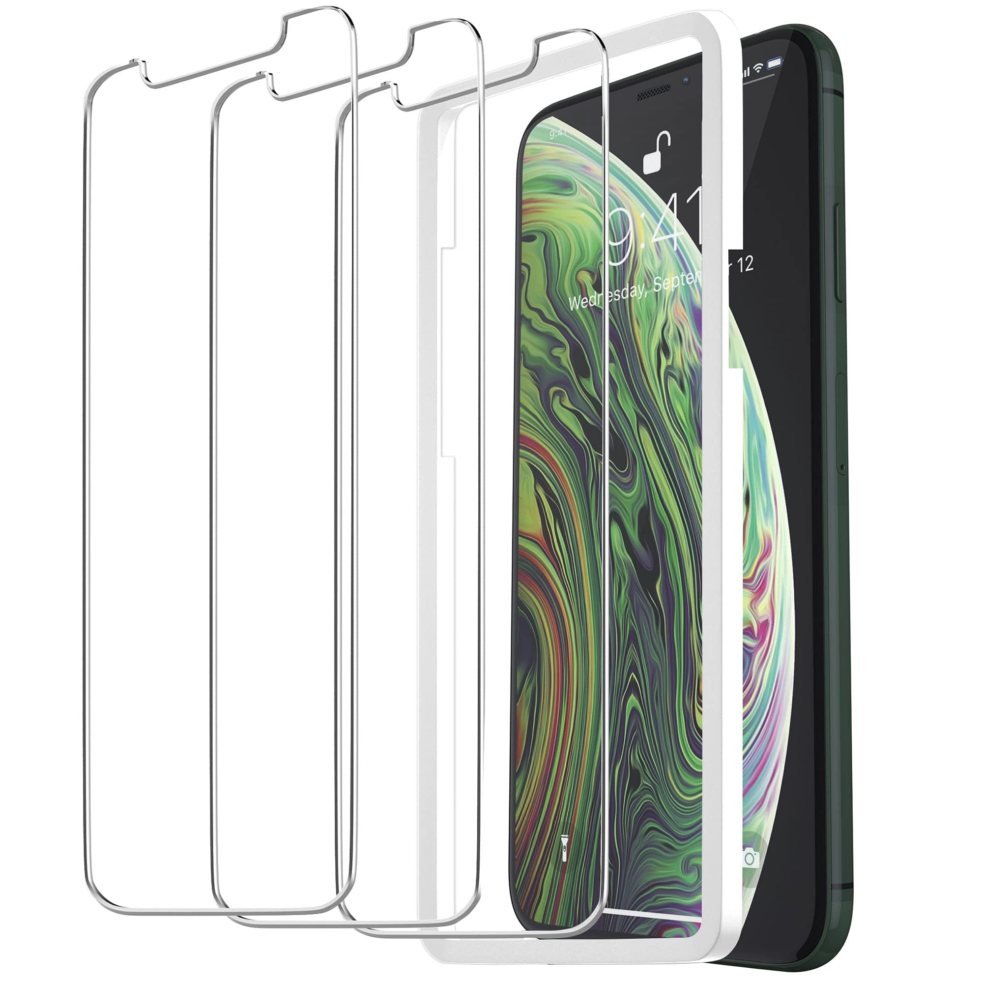 Lugege For iPhone 11 Pro Max/iPhone Xs Max Glass Screen Protector 6 ...