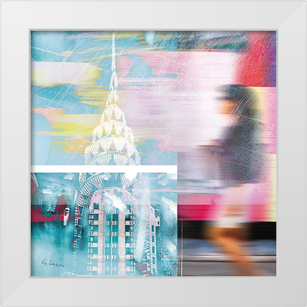 Luger, Gery 12x12 White Modern Wood Framed Museum Art Print Titled - NY City Walk - Walmart.com