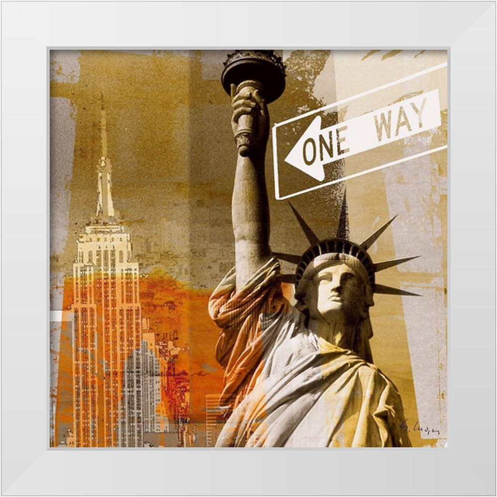 Luger, Gery 12x12 White Modern Wood Framed Museum Art Print Titled - New York II - Walmart.com