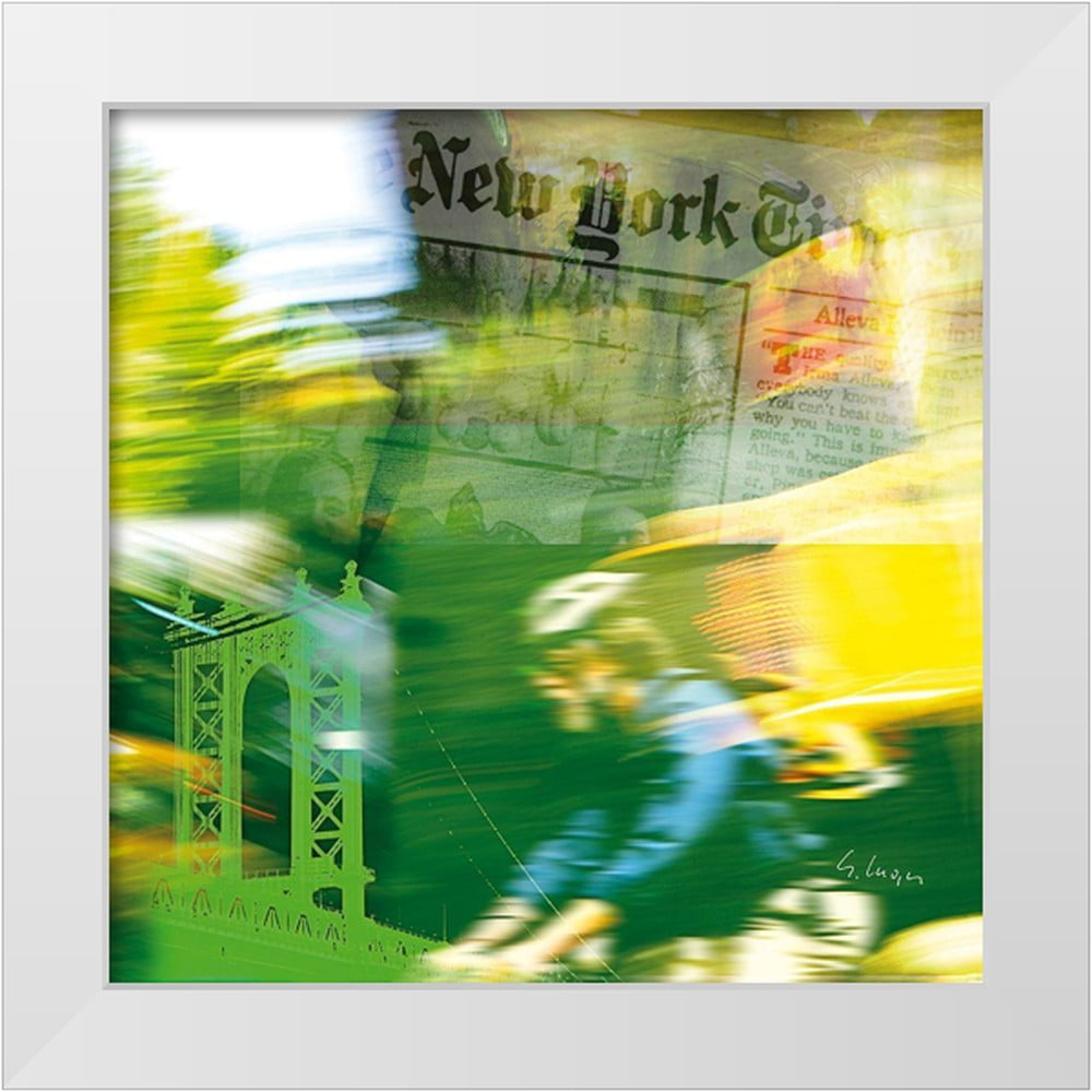 Luger, Gery 20x20 White Modern Wood Framed Museum Art Print Titled - NY City Ride - Walmart.com