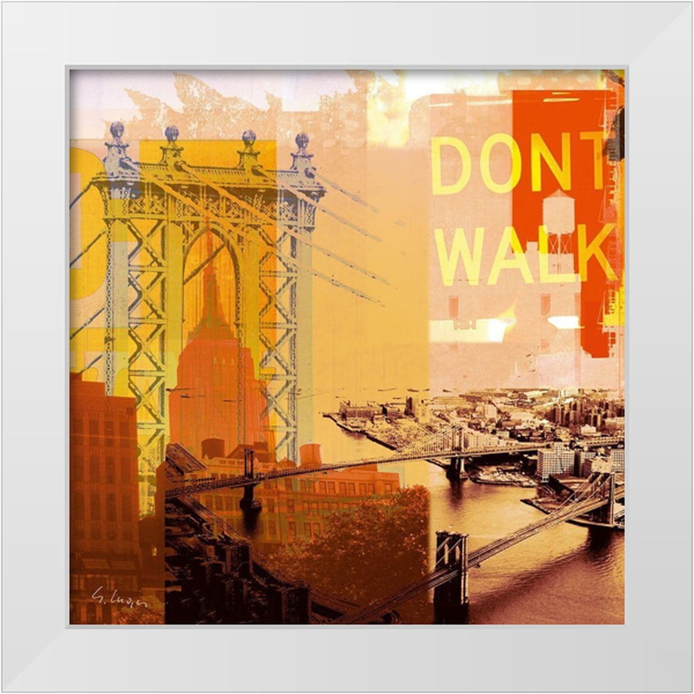 Luger, Gery 20x20 White Modern Wood Framed Museum Art Print Titled - New York I - Walmart.com