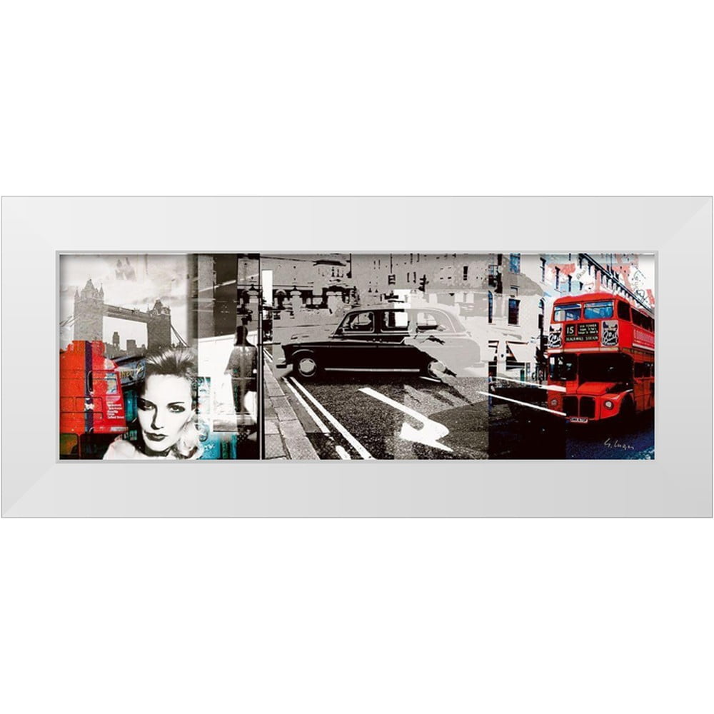 Luger, Gery 32x14 White Modern Wood Framed Museum Art Print Titled - London - Walmart.com
