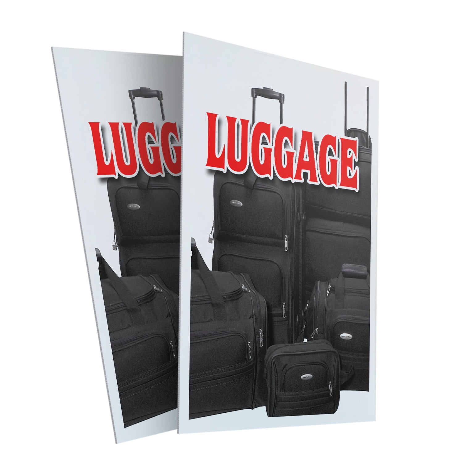 Luggage (2-PACK) 24" x 36" Plastic Signs | Sign Insert 4mm Corrugated ...