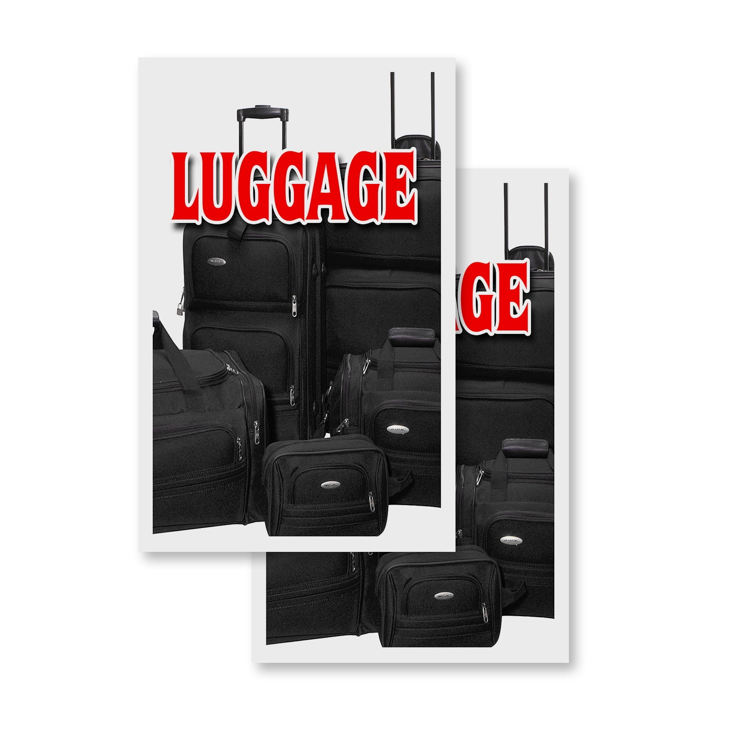 Luggage (2-PACK) 24" x 36" Vinyl Decals | Sign Insert Peel & Stick ...