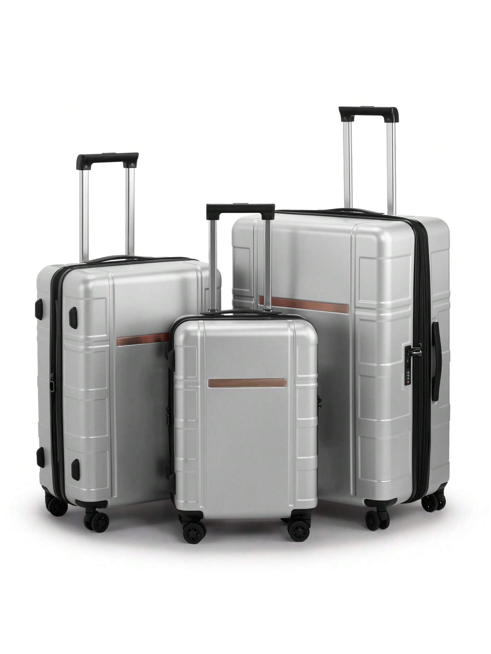 Luggage 20/24/28" Suitcase PC+ABS With TSA Lock Expandable Spinner ...