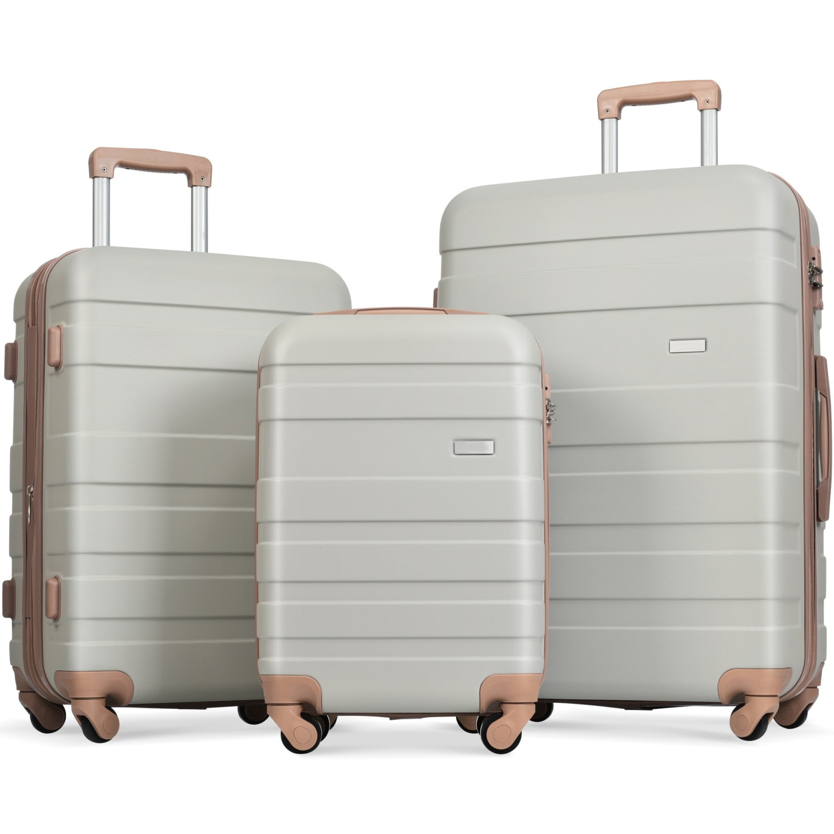 Luggage 3 Piece Sets Hard Shell Luggage Set with Spinner Wheels, TSA ...