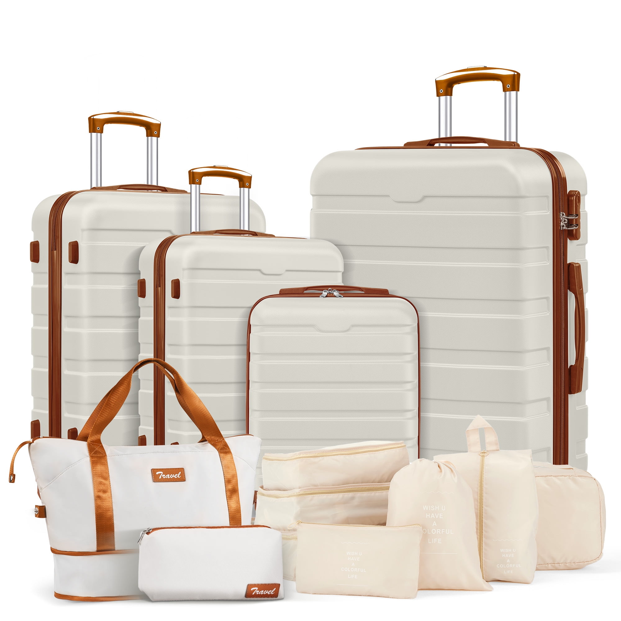Carry Extra Large Checked Luggage 3 Piece Sets Hard Suitcase Set with ...